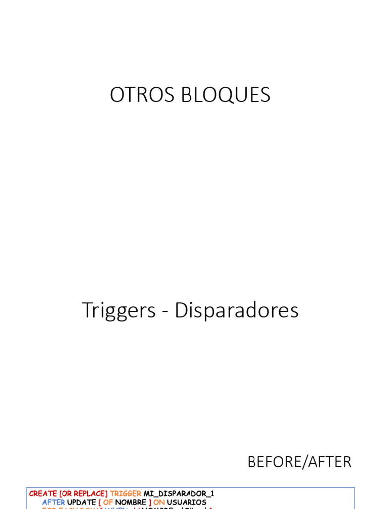 Triggers | PDF | SQL | Bases de datos