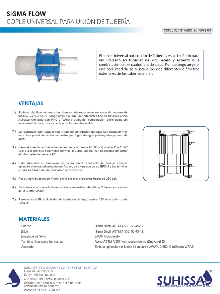 03 Cople Universal para Union de Tuberia | PDF | Tubería (transporte de ...