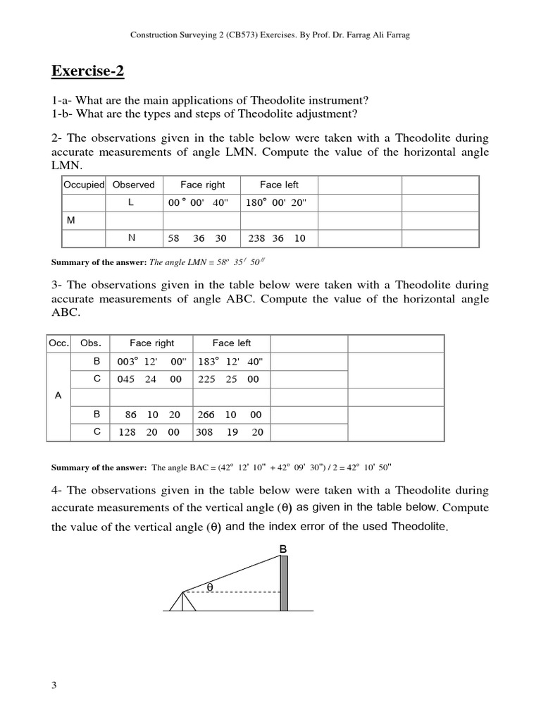 Exercise 2 | PDF | Surveying | Metrology