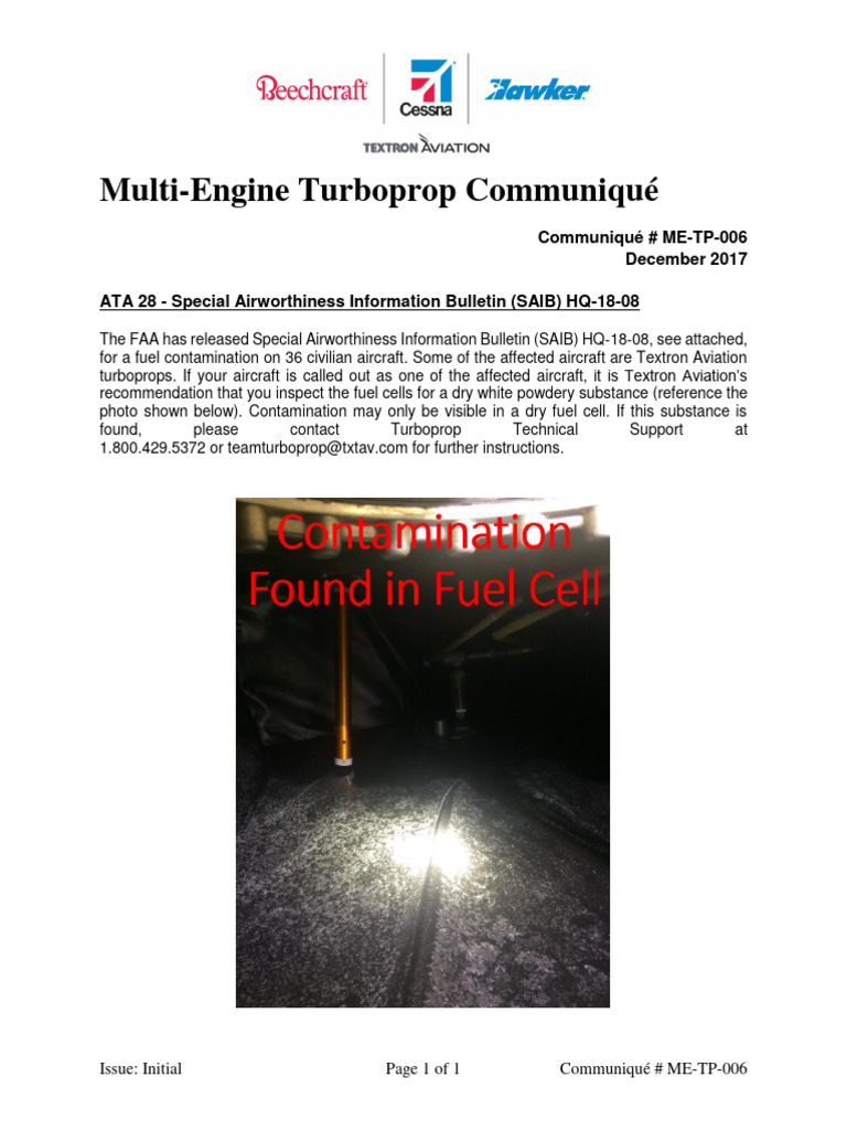 Fuel Contamination | PDF | Federal Aviation Administration | Jet Fuel