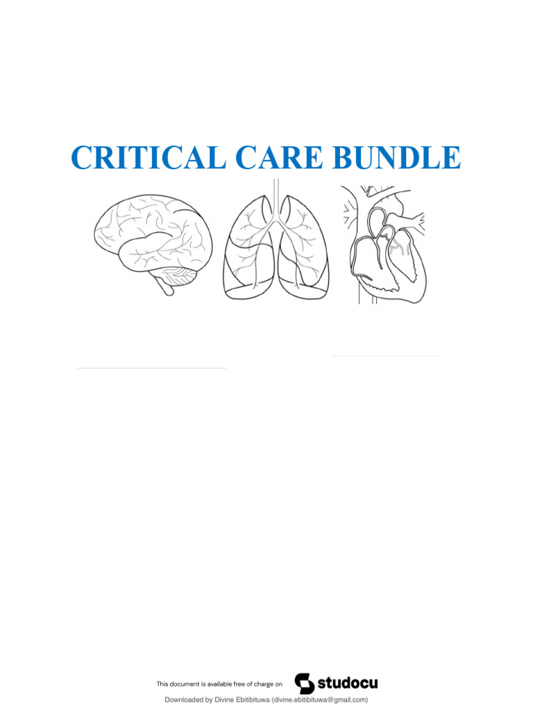 Critical Care Bundle | PDF | Blood Pressure | Heart