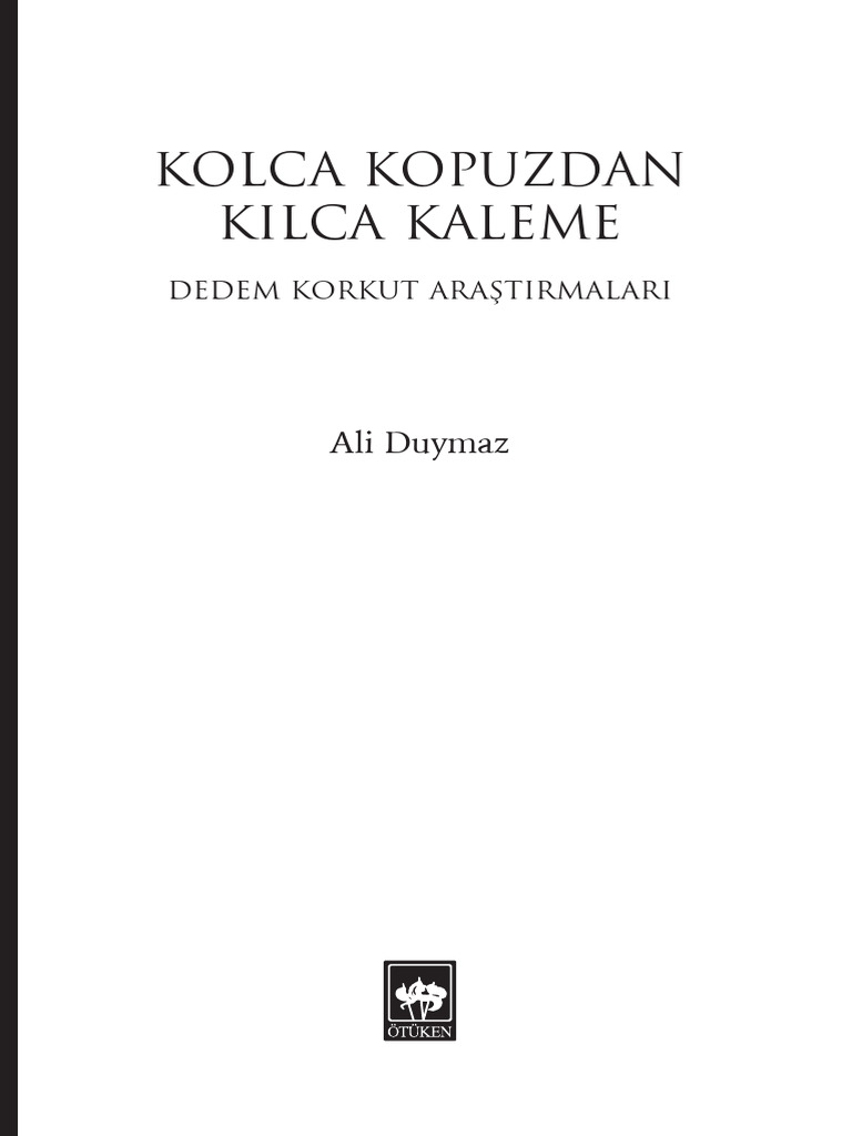 Kolca Kopuzdan Kilca Kaleme 1605688840 | PDF