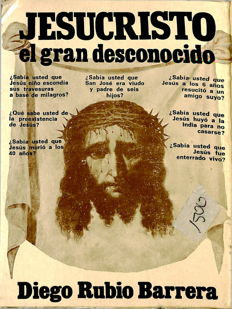 Jesucristo El Gran Desconocido X Diego Barrera | PDF | Jesús | La ...