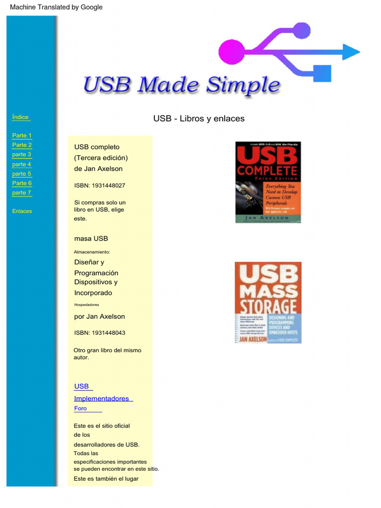 USB Made Simple - Books and Links | PDF | USB | Hardware de la computadora