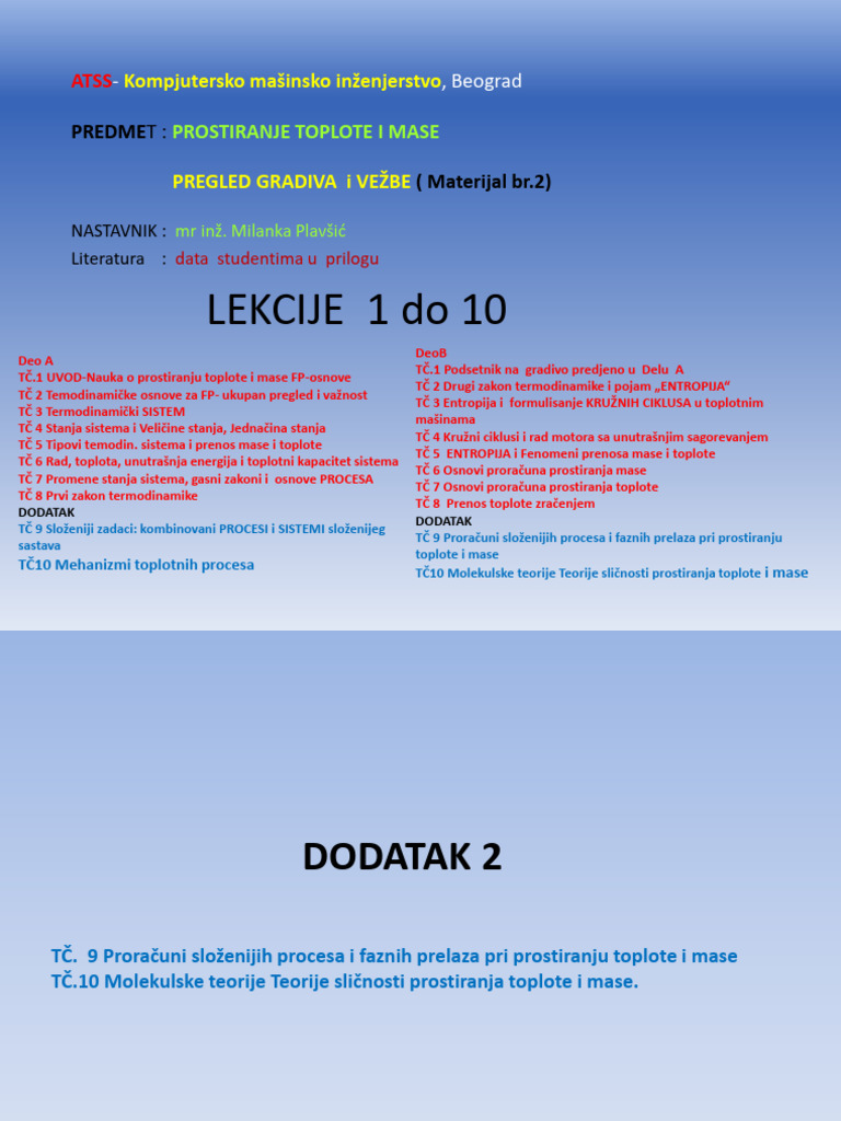 LekcPTM Deo B4, 5 (Dodatak 2) | PDF