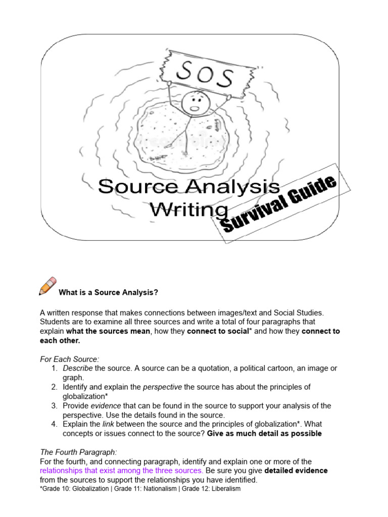 Writing a Source Analysis Guide | PDF | Globalization | Evidence