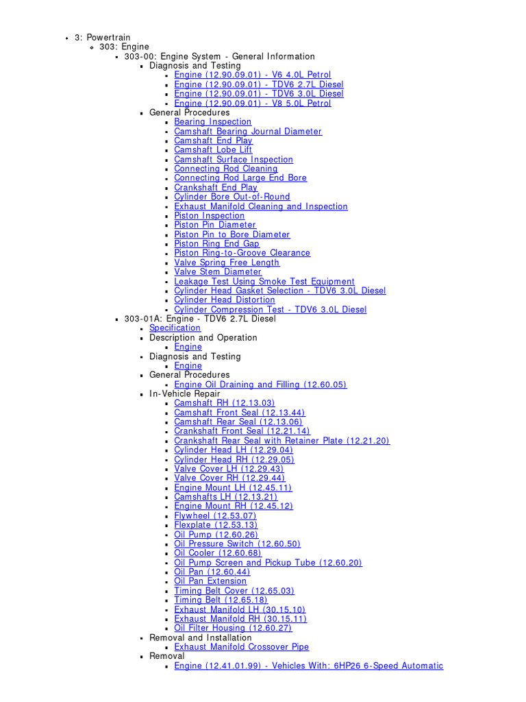 Discovery 4 - LR4 2010-2012 - Sec3 - Powertrain | PDF | Fuel Injection | Manual Transmission