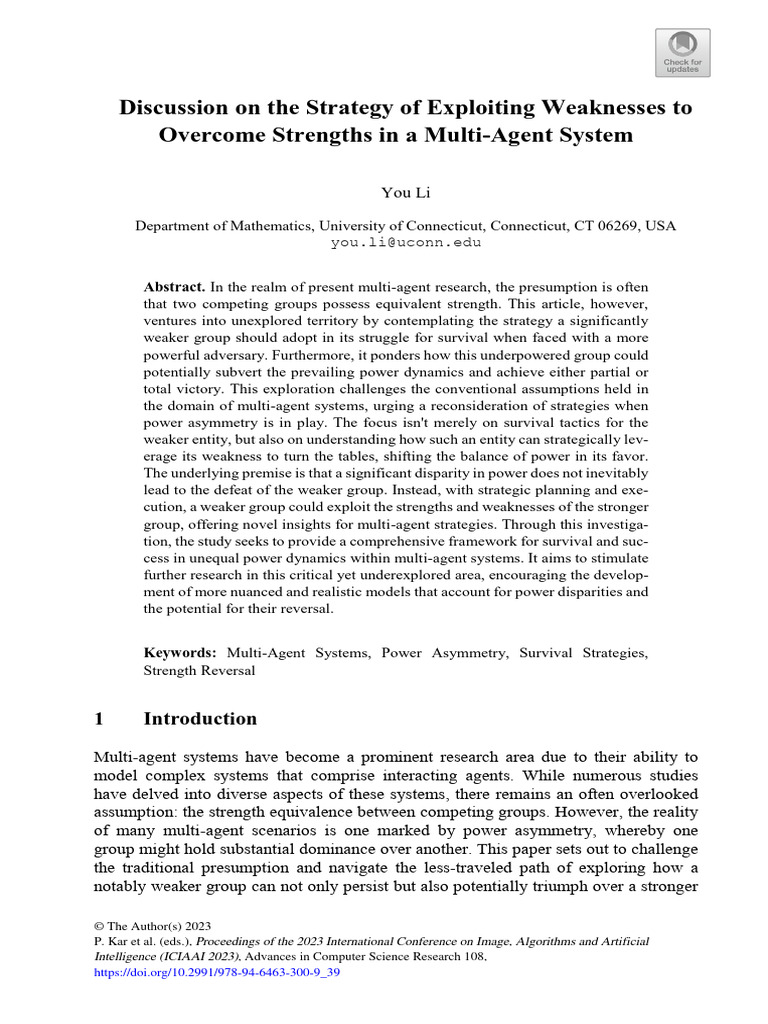 Discussion On The Strategy of Exploiting Weaknesses | PDF | Creative Commons | Creative Commons ...