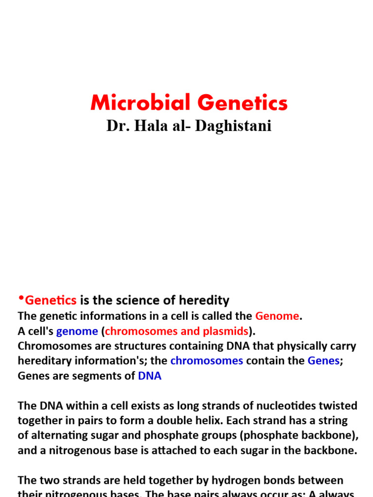6 - Microbial Genetics | PDF | Dna Replication | Dna