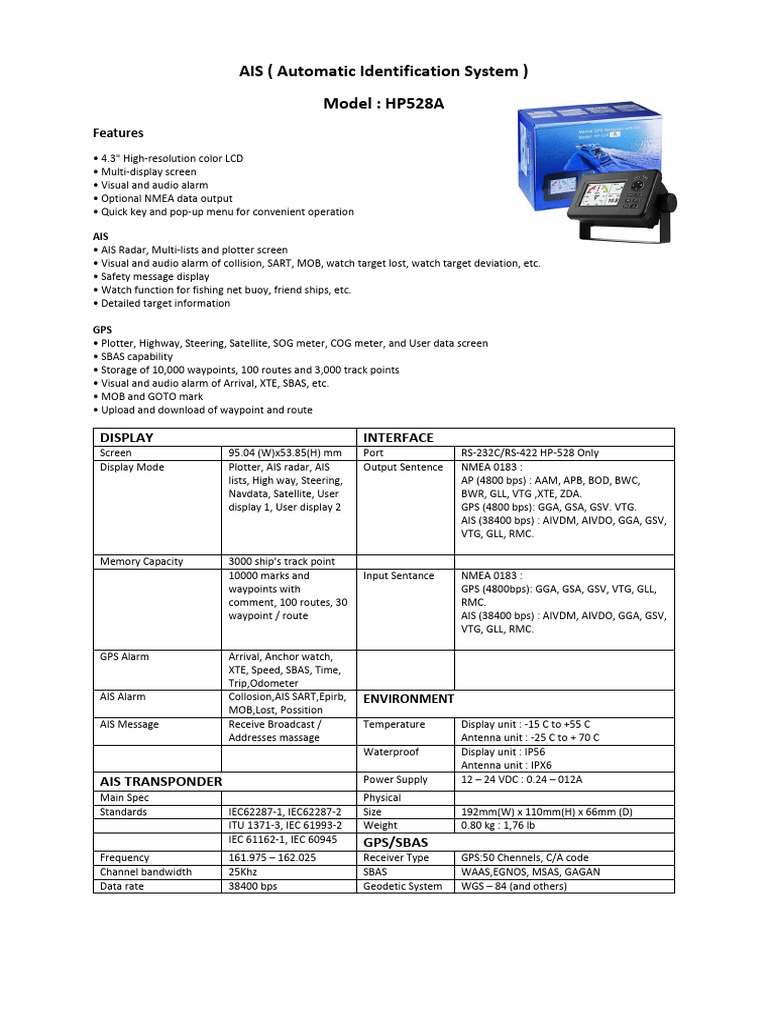 AIS Matsutec R1 | PDF | Electronics | Telecommunications Engineering