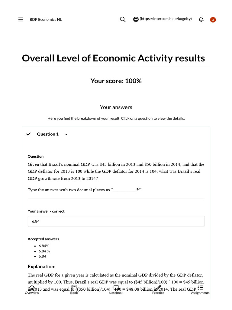 2.1 Overall Level of Economic Activity Kognity | PDF | Gross Domestic ...