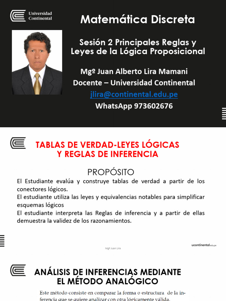 Reglas de Lógica Proposicional | PDF | Proposición | Lógica