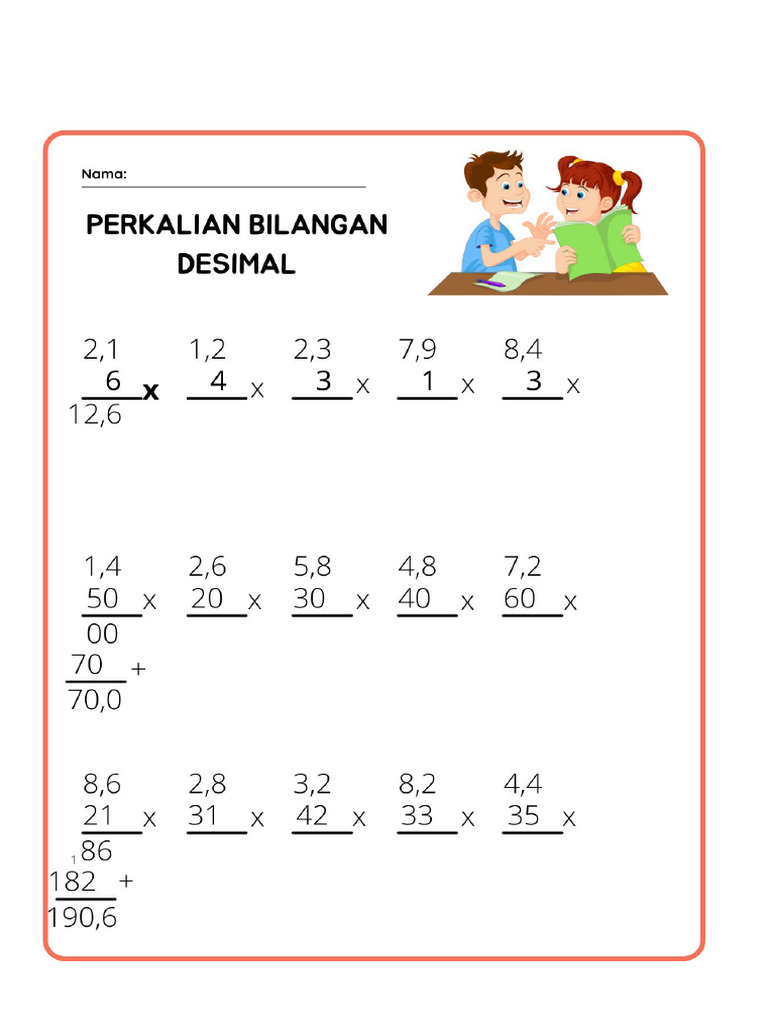 LKPD Perkalian Desimal | PDF