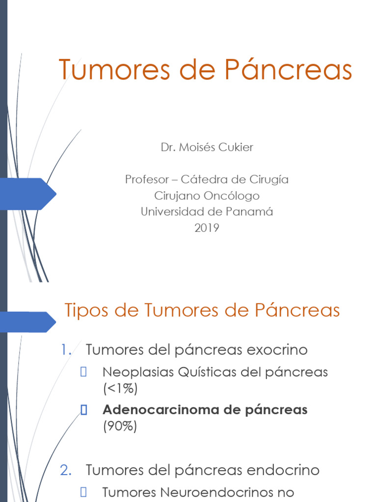 Tumores de Páncreas: Tipos y Manejo | PDF | Neoplasias | Especialidades ...
