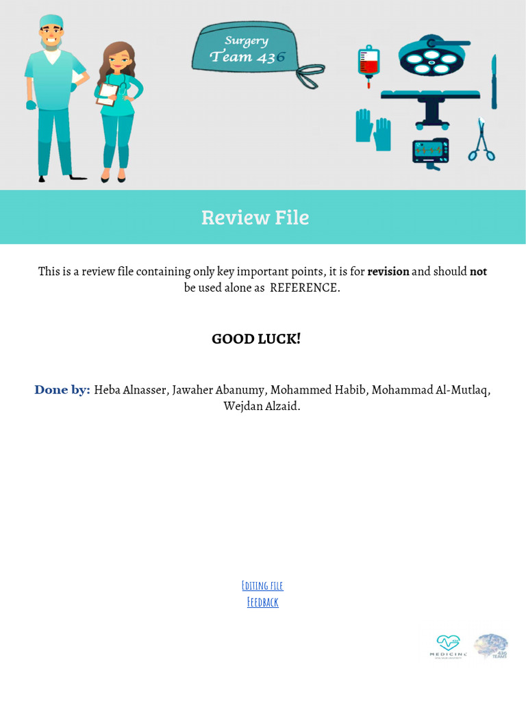 Surgery Review File | PDF | Burn | Blood Type
