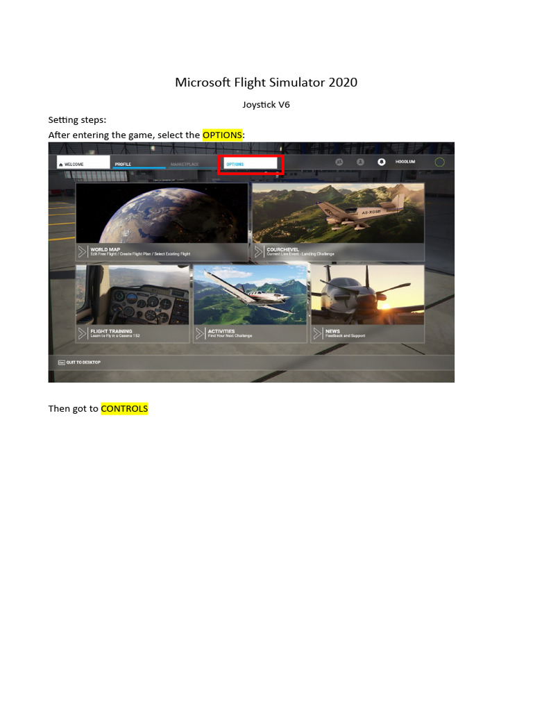 Joystick Setup for Flight Sim 2020 | PDF | Flight Control Surfaces