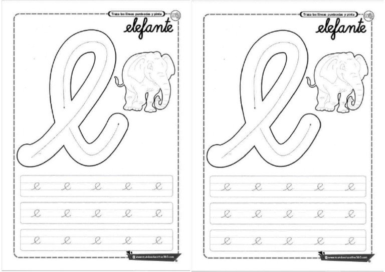 Trazo de La Vocal e | PDF