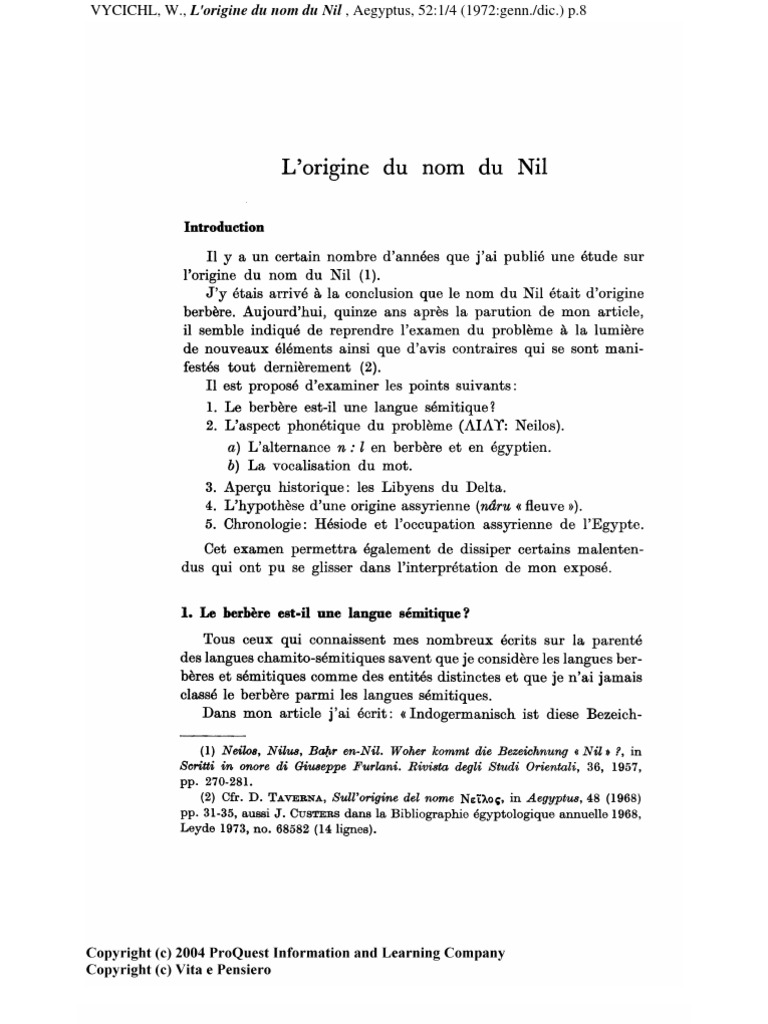 L'Origine Du Nom Du Nil | PDF | Religion et spiritualité