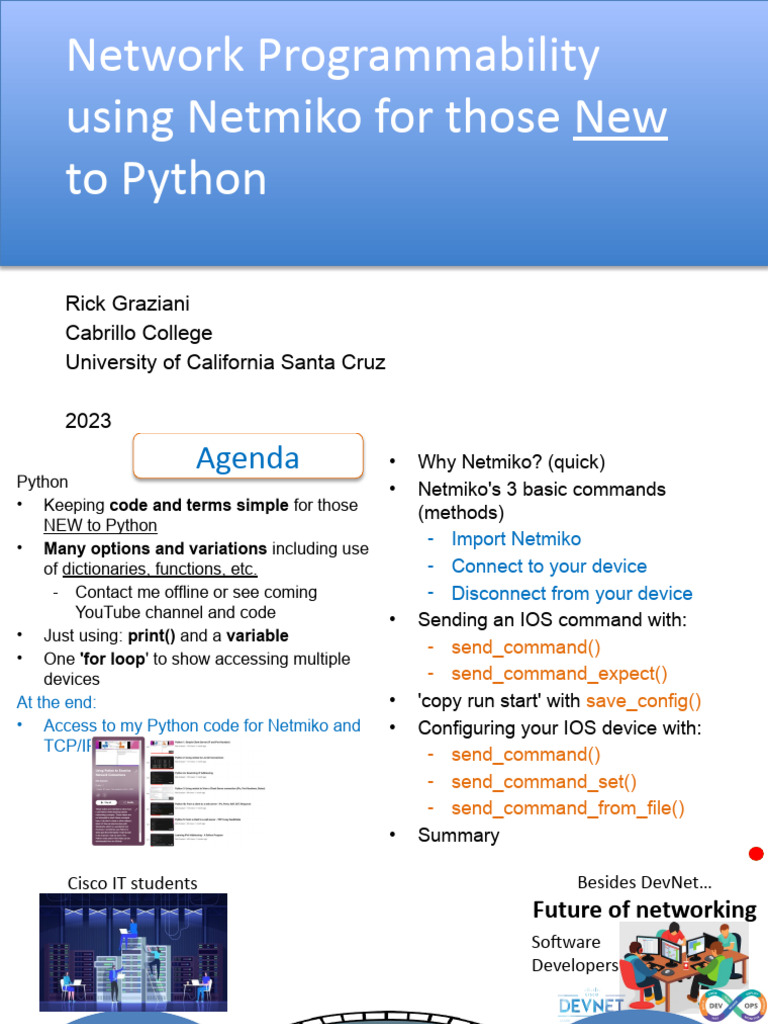 IPD-Network Prorgammability With Netmiko | PDF | Computing | Internet Standards
