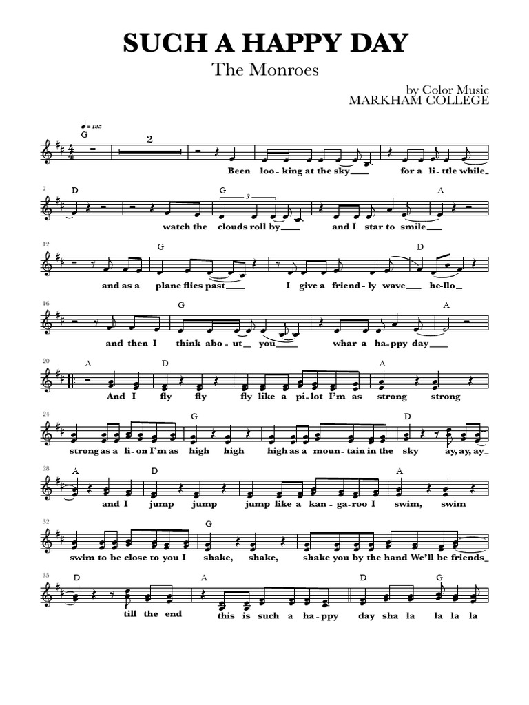 Such a Happy Day Lyrics | PDF