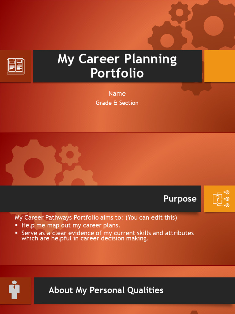 High School My Career Planning Portfolio Template 1 9 | PDF | Cognition ...