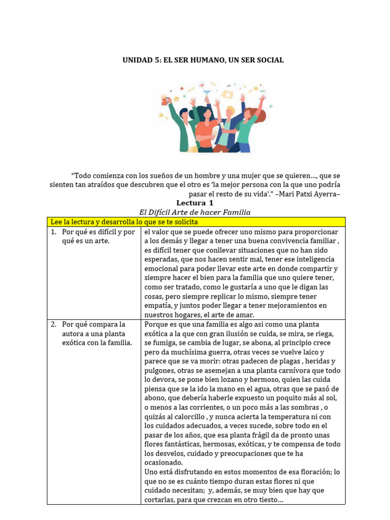 Lección de La Lectura Unidad 5 | PDF | Temor