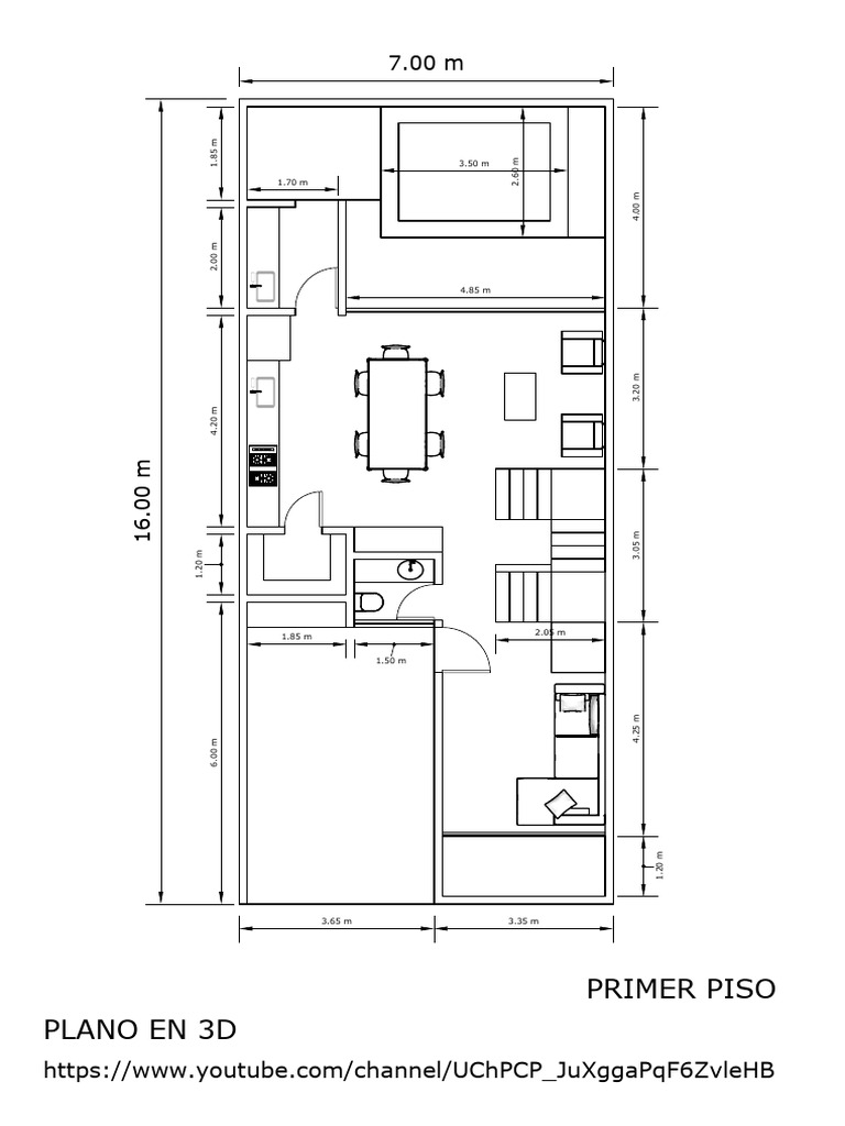 Plano De 7x16 Metros Primer Piso Pdf