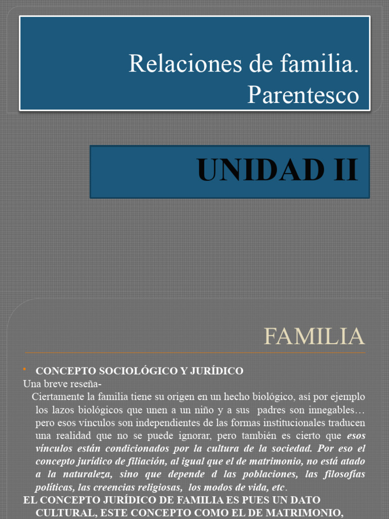 Unidad II Familia Nueva | PDF | Parentesco | Familia