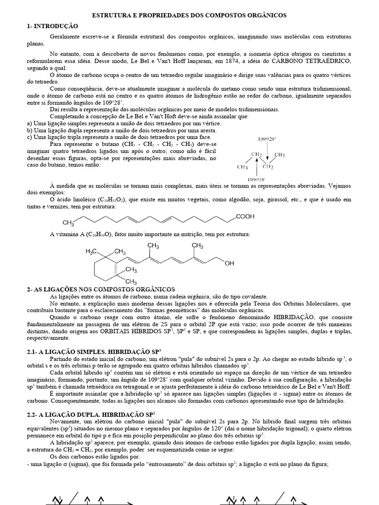 Estrut. Prop. Comp. Org. | PDF | Polaridade química | Força intermolecular