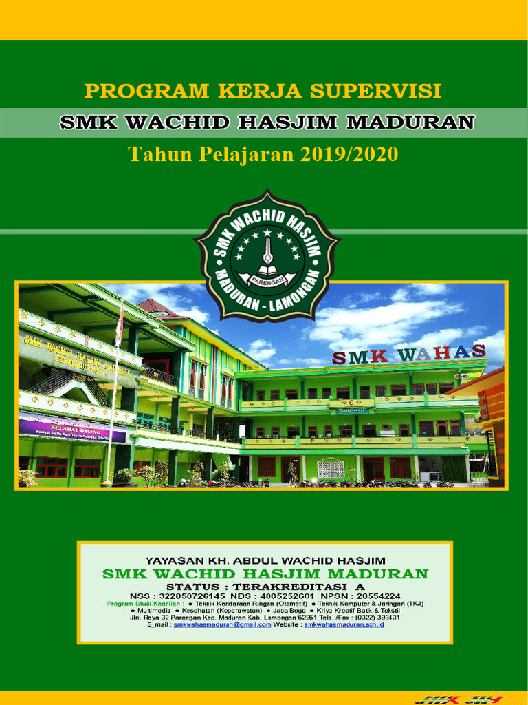 Program Kerja Supervisi SMK 2019/2020 | PDF