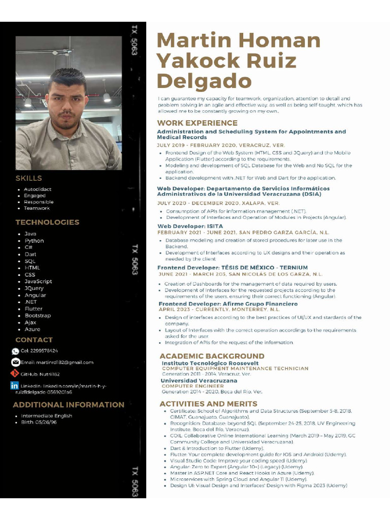 CV Martin Ruiz | PDF