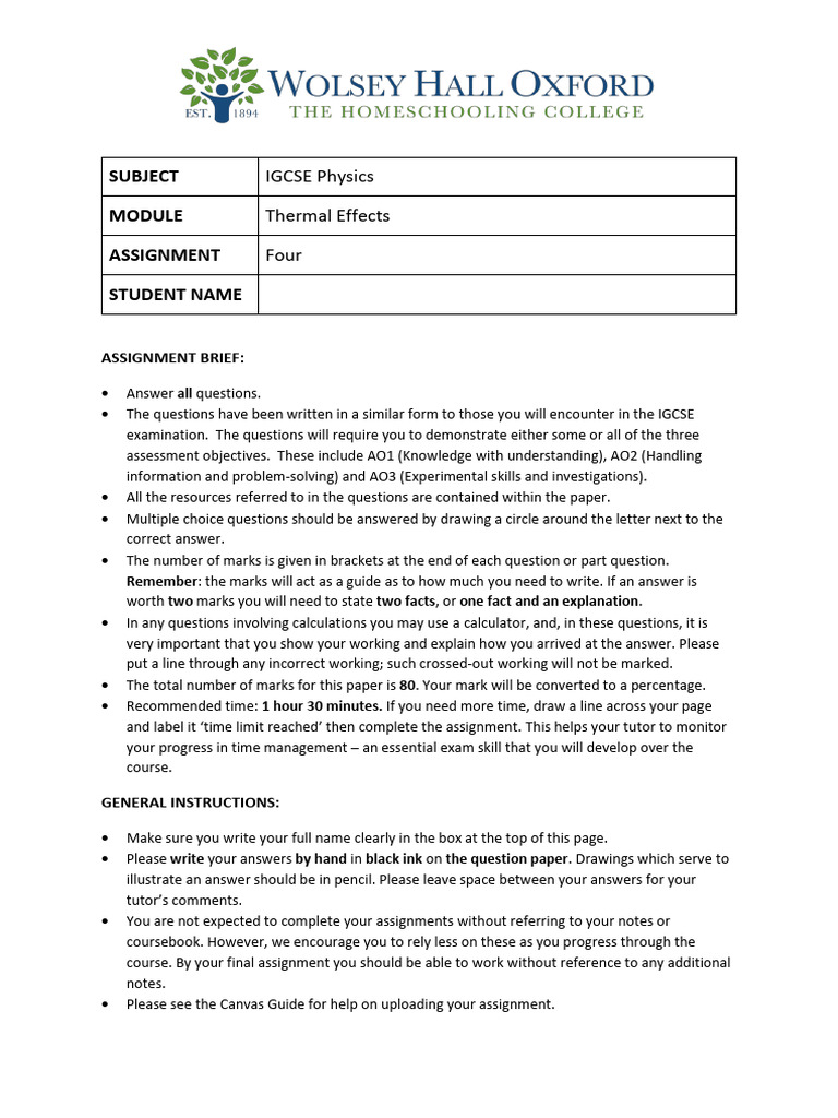 (A04) IG Physics V2a | PDF | Liquids | Temperature
