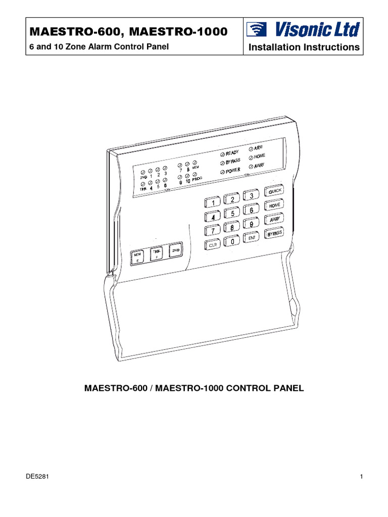 Maestro-600 Installation Manual | PDF | Relay | Telephone