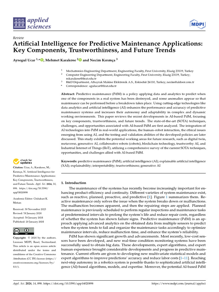 Artificial Intelligence For Predictive Maintenance | PDF | Artificial ...