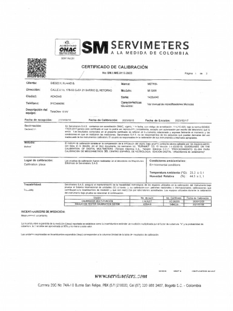 Metrel MI3200 | PDF