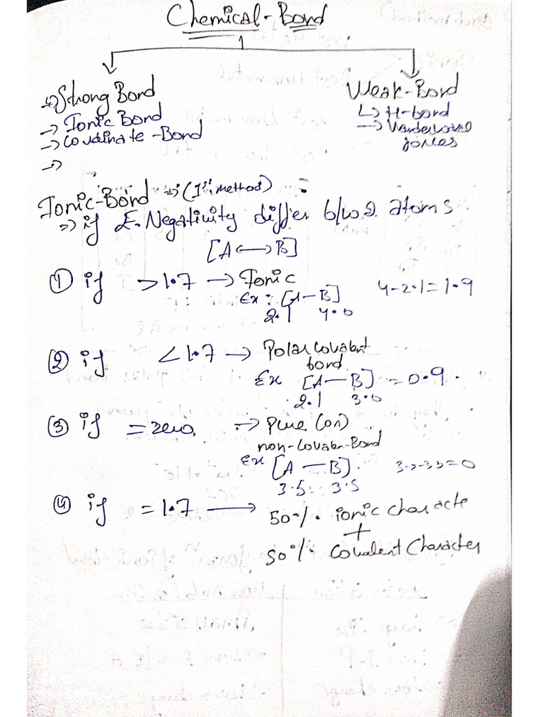 Chemical Bonding Notes TsEamcet | PDF