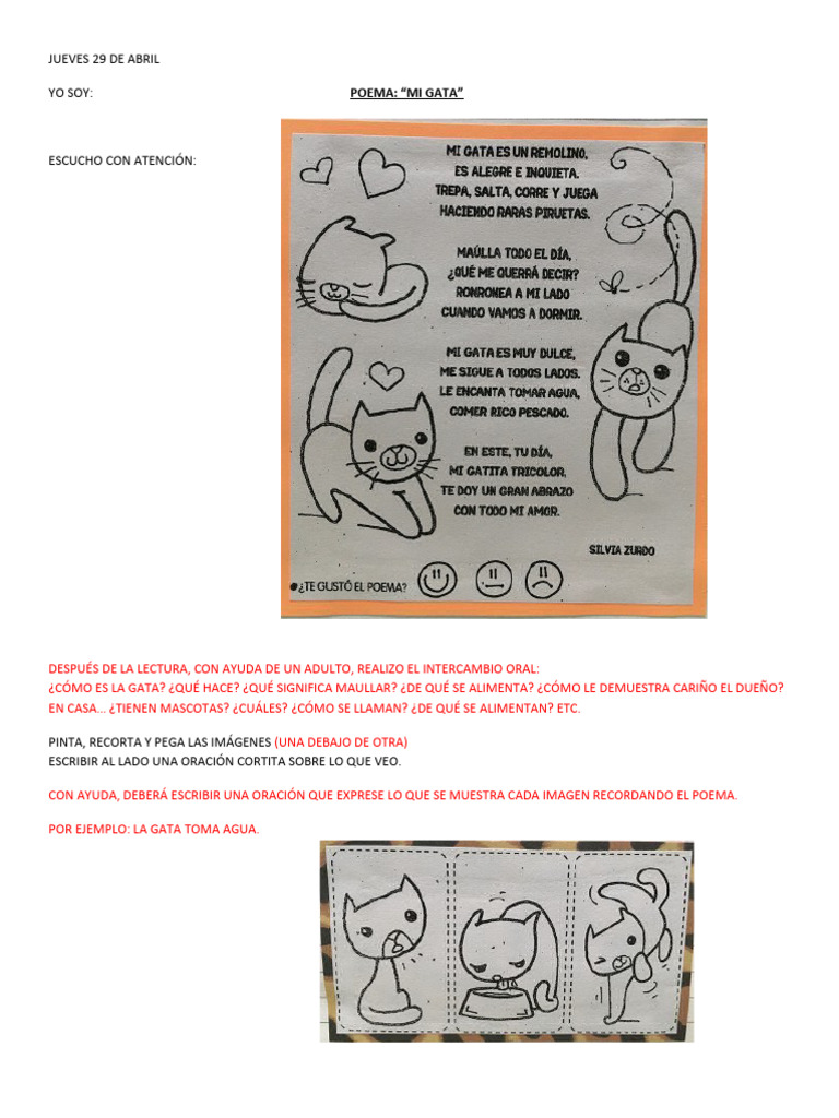 Actividades sobre mascotas y poesía | PDF