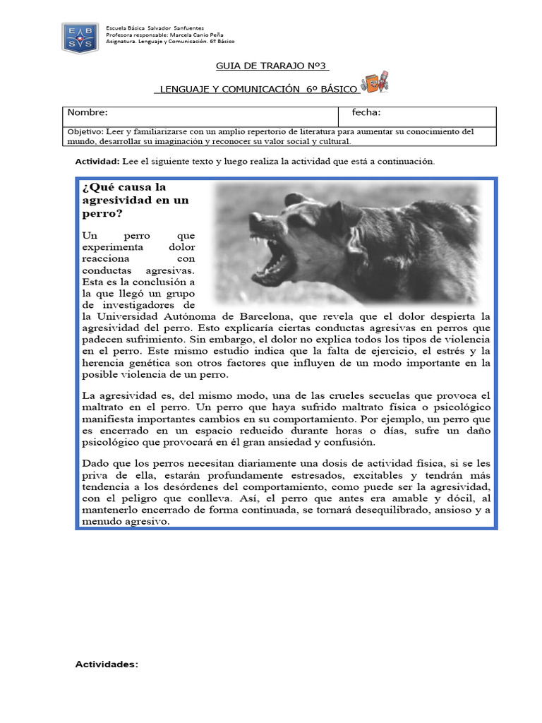 Guia #3 | PDF | Agresión | Ansiedad