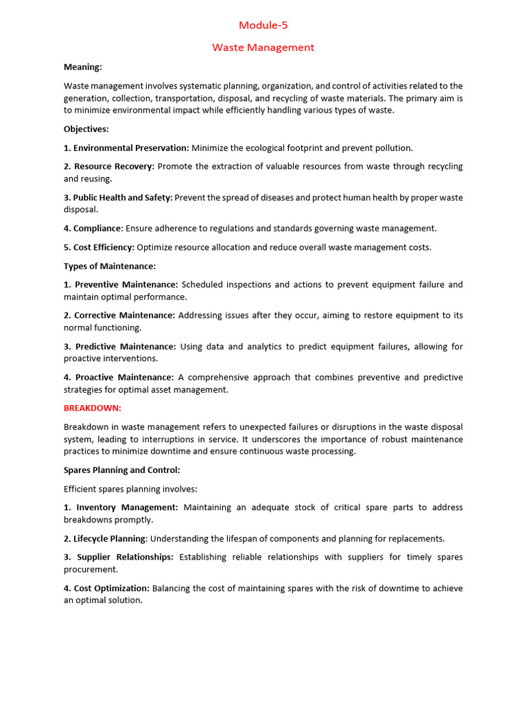 Pom Module 5 | PDF | Waste Management | Waste
