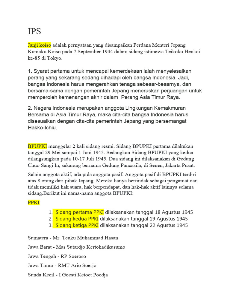 Catatan Ips Kls 9 | PDF | Sejarah