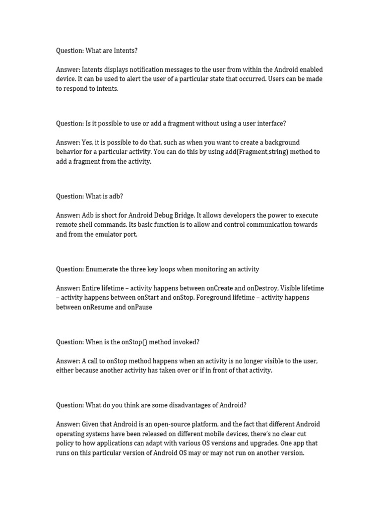 Understanding Android Intents and Activities | PDF | Android (Operating System) | Operating System