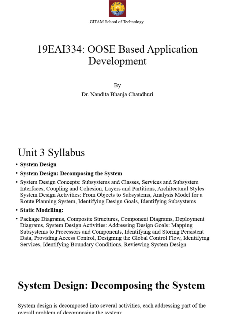 OOSE Unit 3 | PDF | Databases | Model–View–Controller
