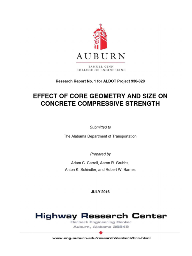 Core Geometry Impact on Concrete Strength | PDF | Concrete | Building ...