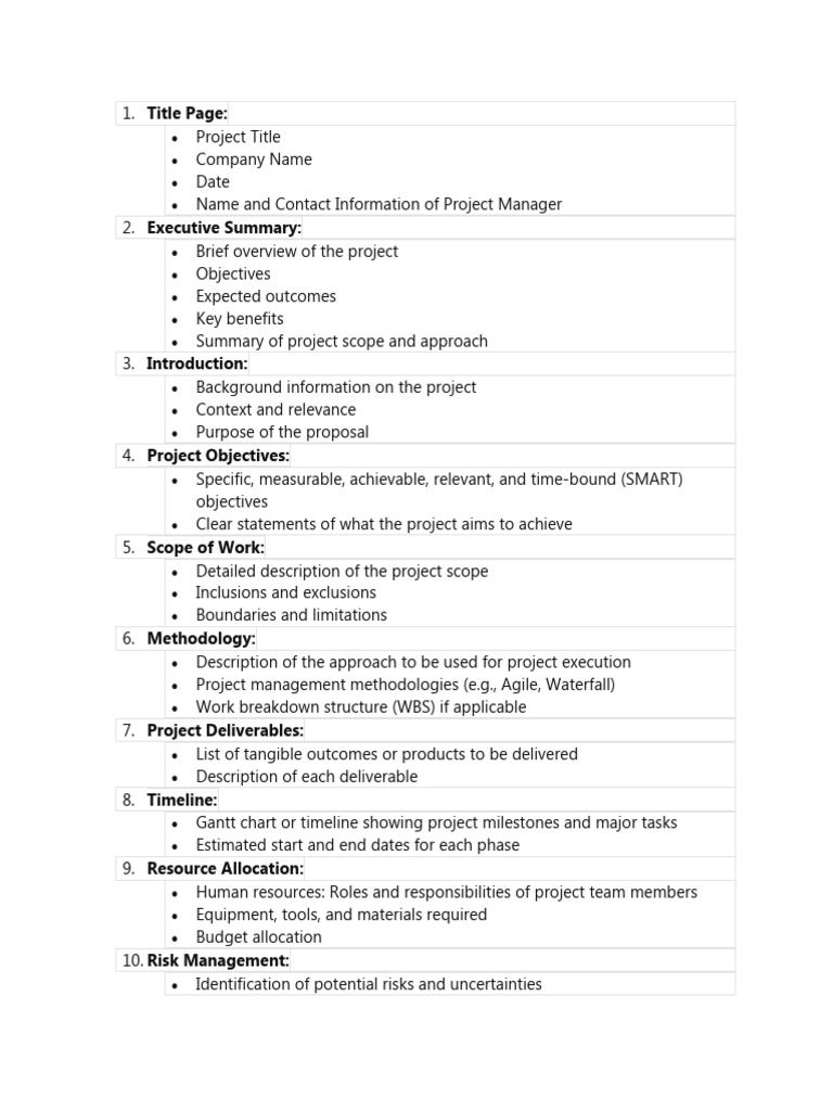 Bpo 2 Project Proposal Format | PDF