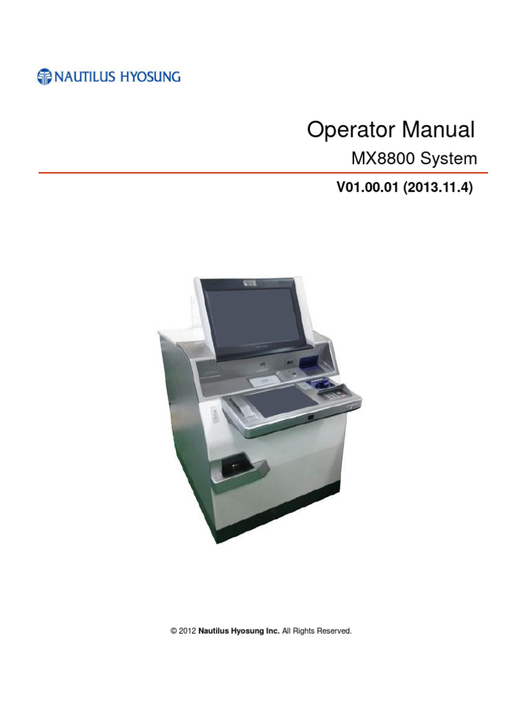 MX 8800 | PDF | Automated Teller Machine | Personal Identification Number