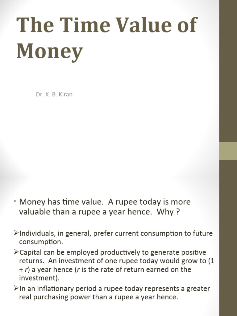 SM 714 ME The Time Value of Money | PDF | Interest | Present Value