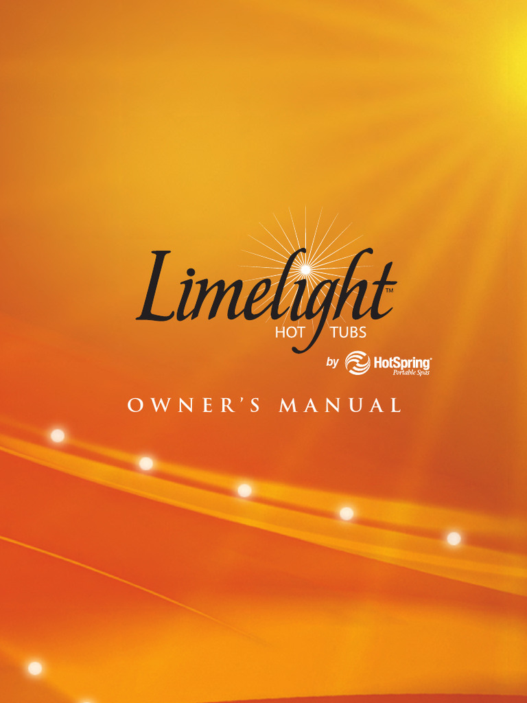 Limelight Collection 2008 Owner's Manual | PDF | Hyperthermia | Electrical Wiring