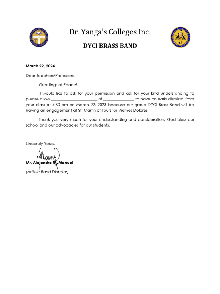 Letter For Brass Band 1 | PDF