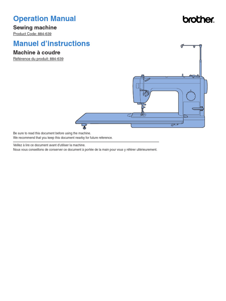 Brother 884-639 Sewing Machine Instruction Manual | PDF | Sewing ...