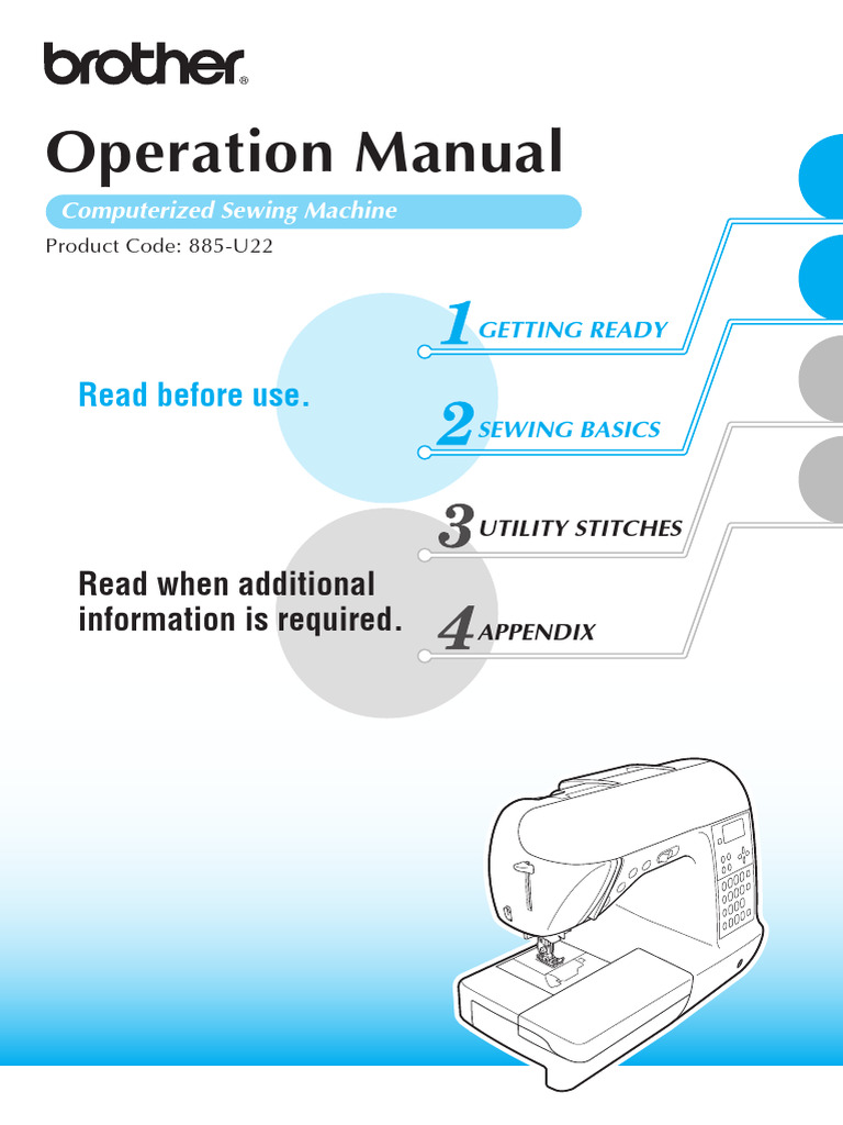 Brother Sewing Machine Operation Manual | PDF | Sewing Machine | Sewing